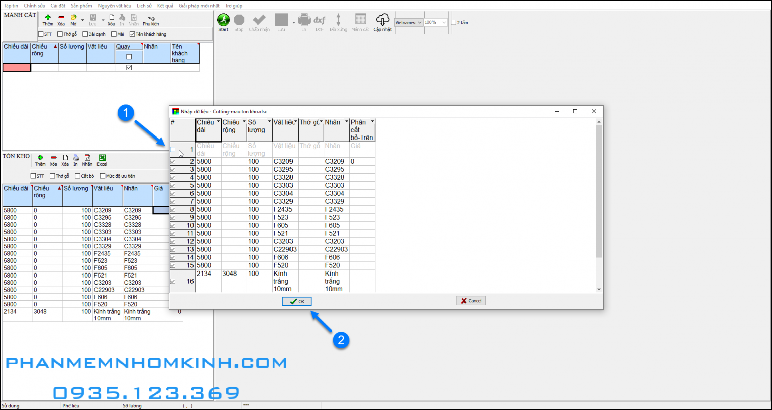 Cutting Optimization pro-Phần mềm tối ưu cắt tiếng Việt đầy hiệu năng ...